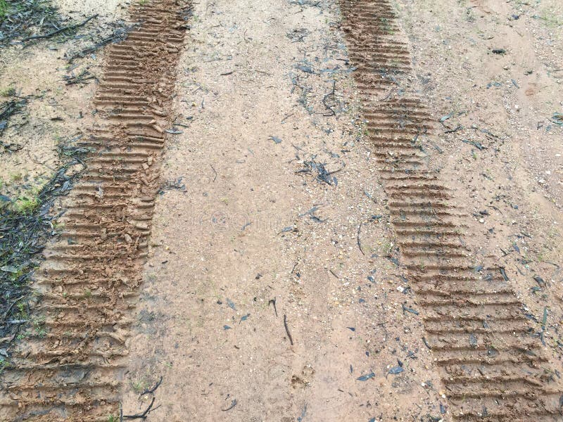 Tread Tracks of a Continuous Wheel Excavator Digging Vehicle Stock ...