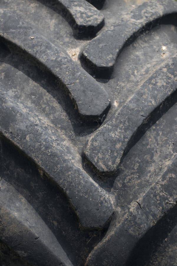 Tread from a Tractor Close Up Stock Image - Image of black, rubber ...