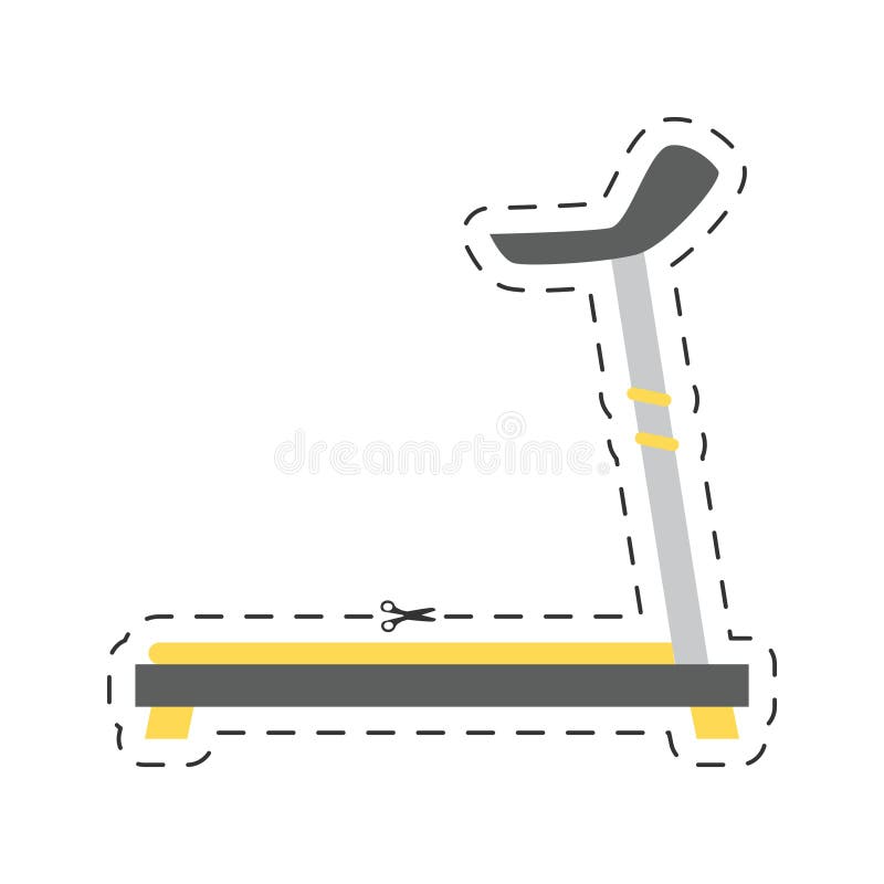 Treadmill for Cardio Workout. Vector Stock Illustration - Illustration ...