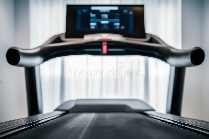 A Treadmill with a Computer Screen on it in Front of the Window, AI ...