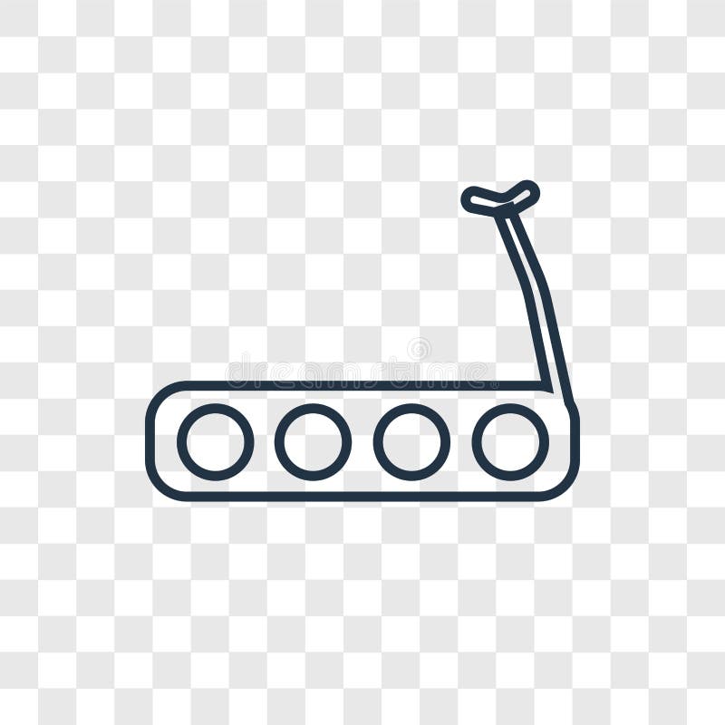 Treadmill Concept Vector Linear Icon Isolated on Transparent Background ...
