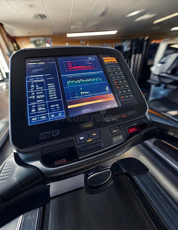 Treadmill Display stock illustration. Illustration of health - 364334015