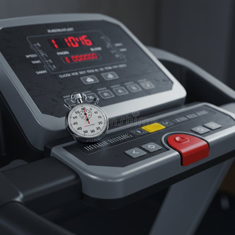 Treadmill Control Panel with Various Buttons for Speed and Incline ...