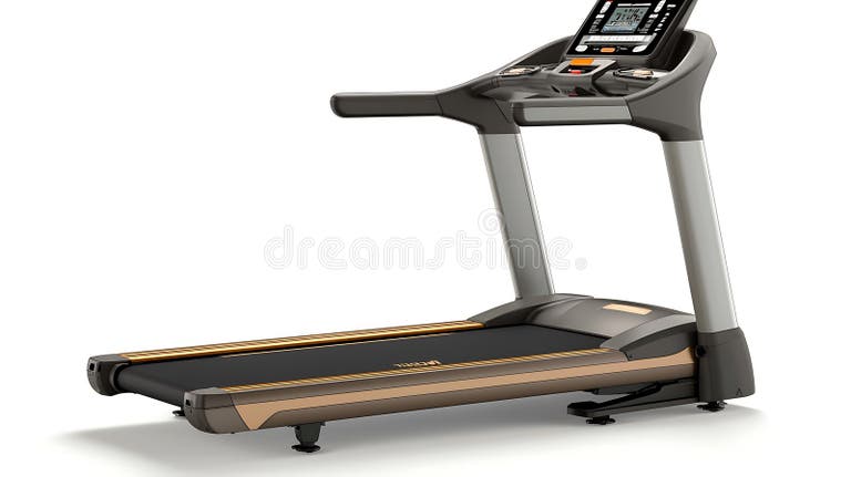 A Treadmill with a Digital Screen on the Front Stock Photo - Image of ...