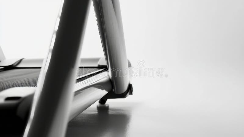 Treadmill Frame and Running Surface Detail, Black and White Stock ...