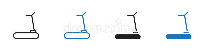 Treadmill Icon Linear Graphics Set Vector in Black Stock Illustration ...