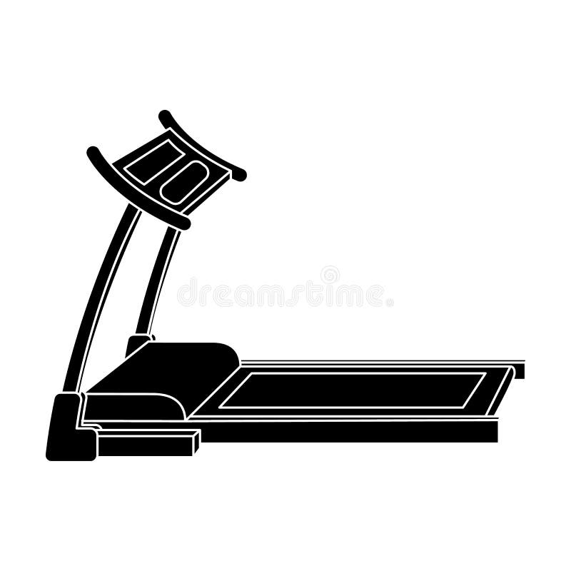 Treadmill. Running Simulator for Training in the Gym Stock Vector ...