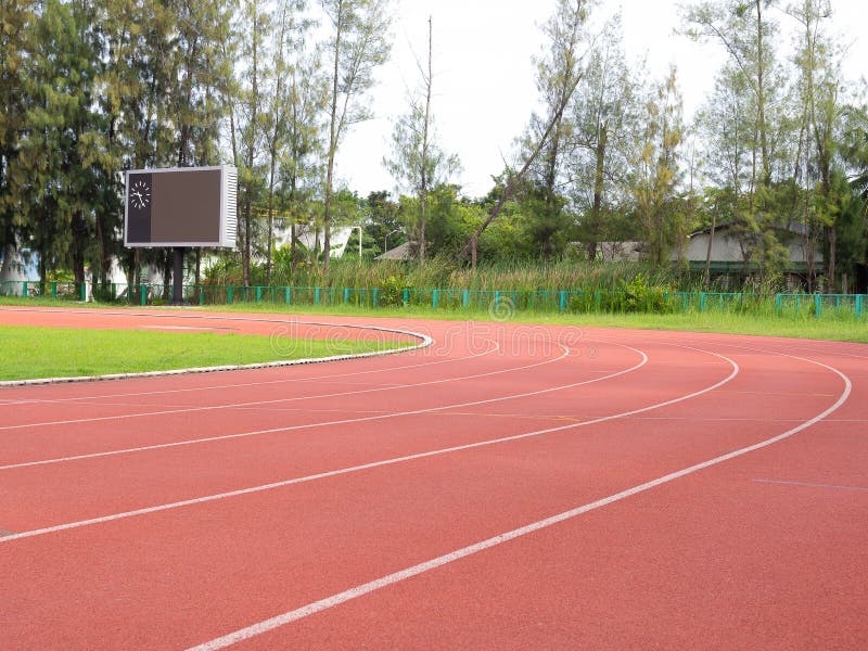 Treadmill at the stadium. stock image. Image of health - 126000031