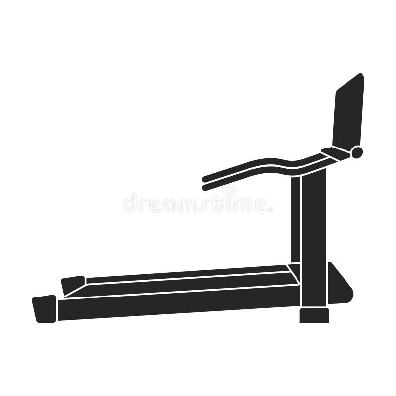 Treadmill Vector Icon.Black Vector Icon Isolated on White Background ...
