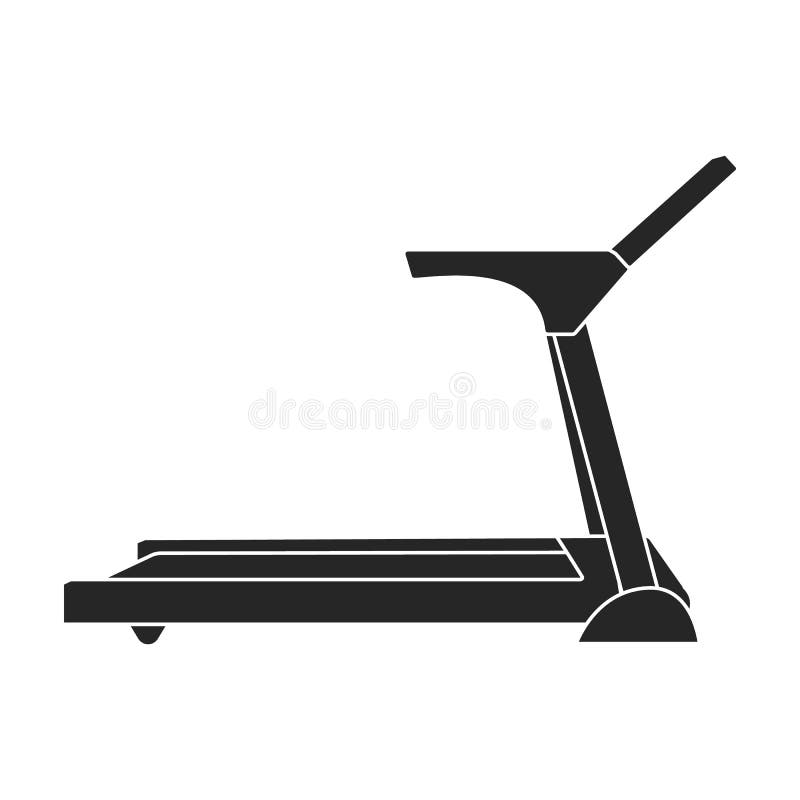 Treadmill Vector Icon.Black Vector Icon Isolated on White Background ...