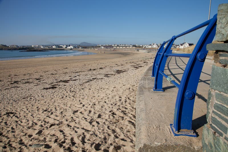 Trearddur bay beach. stock image. Image of anglesey, sand - 29448597