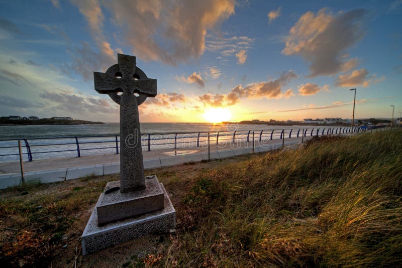 Trearddur Bay Sunset stock photo. Image of anglesey, celtic - 16434500