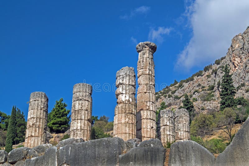Treasure of the Athenians at Delphi Oracle Stock Image - Image of ...