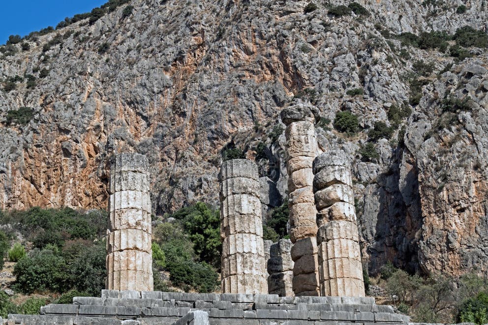 Treasure of the Athenians at Delphi Oracle Stock Image - Image of ...