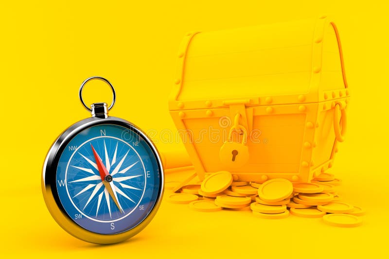 Compass orange color stock vector. Illustration of northeast - 80385059