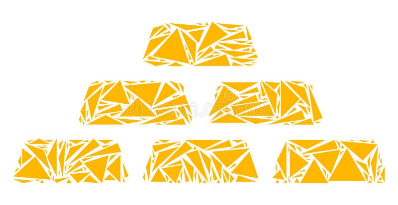 Treasure Bricks Collage of Triangles Stock Vector - Illustration of ...