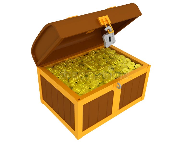Treasure Chest stock vector. Illustration of gold, treasure - 32044191