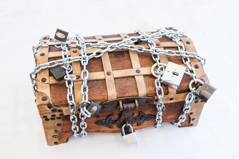 Treasure chest stock image. Image of chain, pirate, brown - 97088101