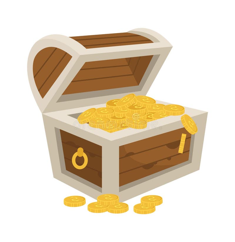 Treasure Chest with Diamonds Stock Vector - Illustration of jewelry ...