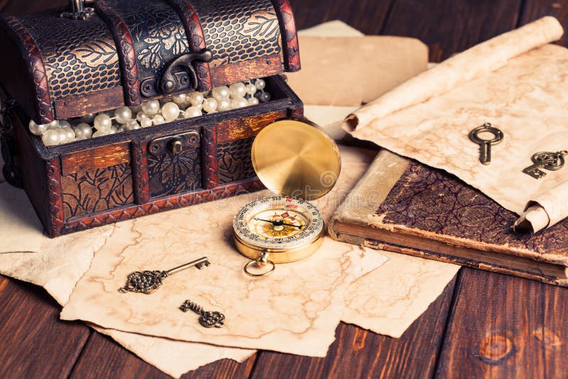 Treasure chest stock photo. Image of golden, pearl, retro - 42077190