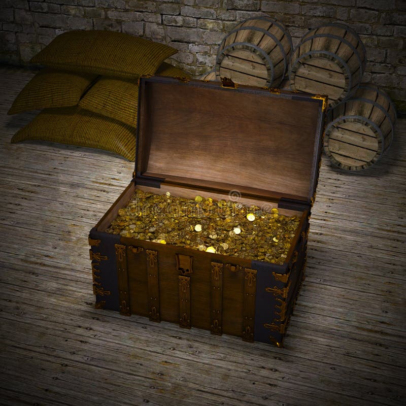 Treasure chest stock photo. Image of treasure, money - 89107282
