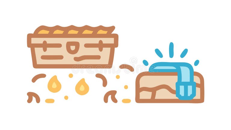 Treasure Chest with Digital Data Flow, Secure Information, Vector ...