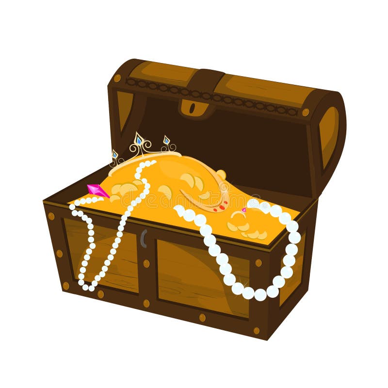 Treasure chest. stock vector. Illustration of casket - 98457110