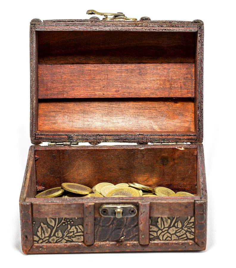Treasure Chest stock photo. Image of view, coin, money - 58308208