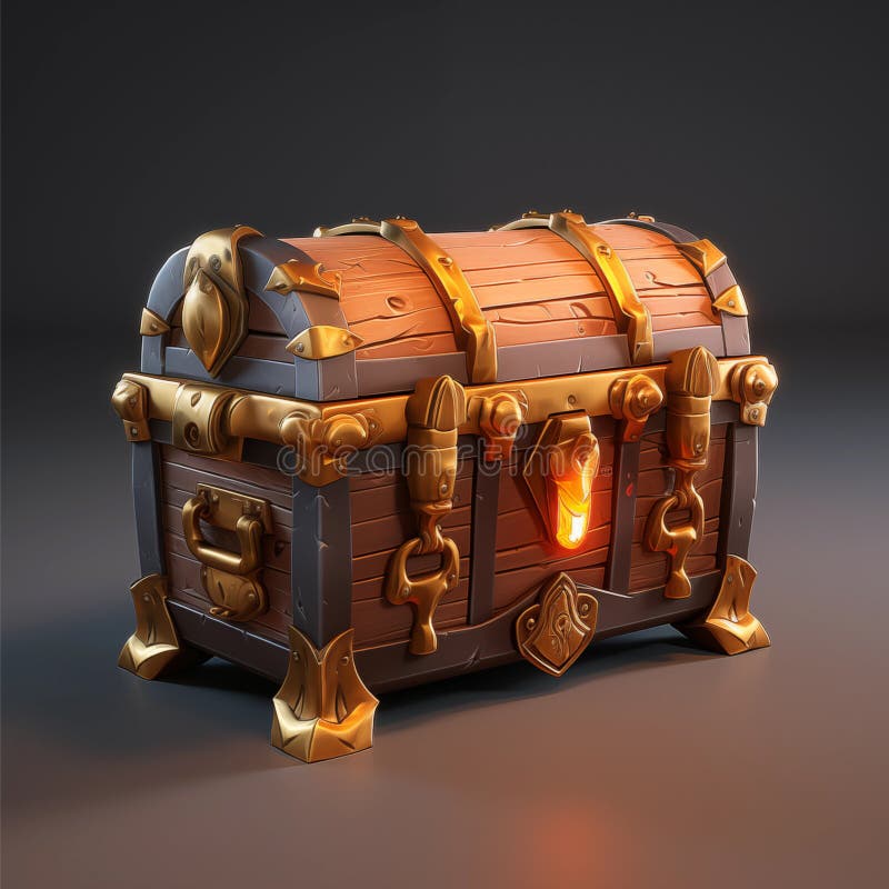 Treasure Chest Game Items stock illustration. Illustration of trunk ...