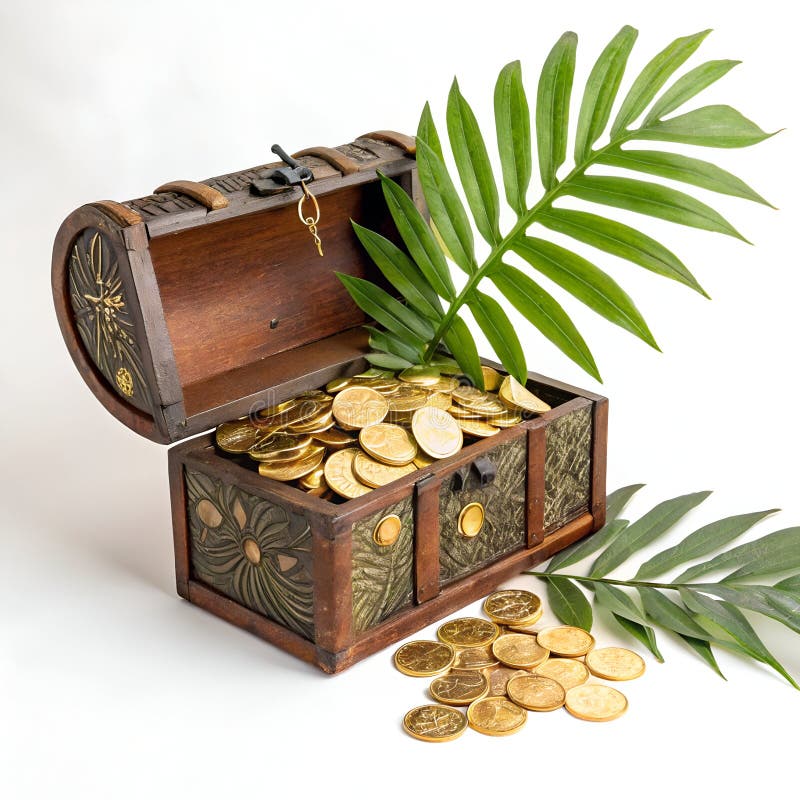 Treasure Chest with Gold Coins â€ Pirate and Adventure Theme Stock ...
