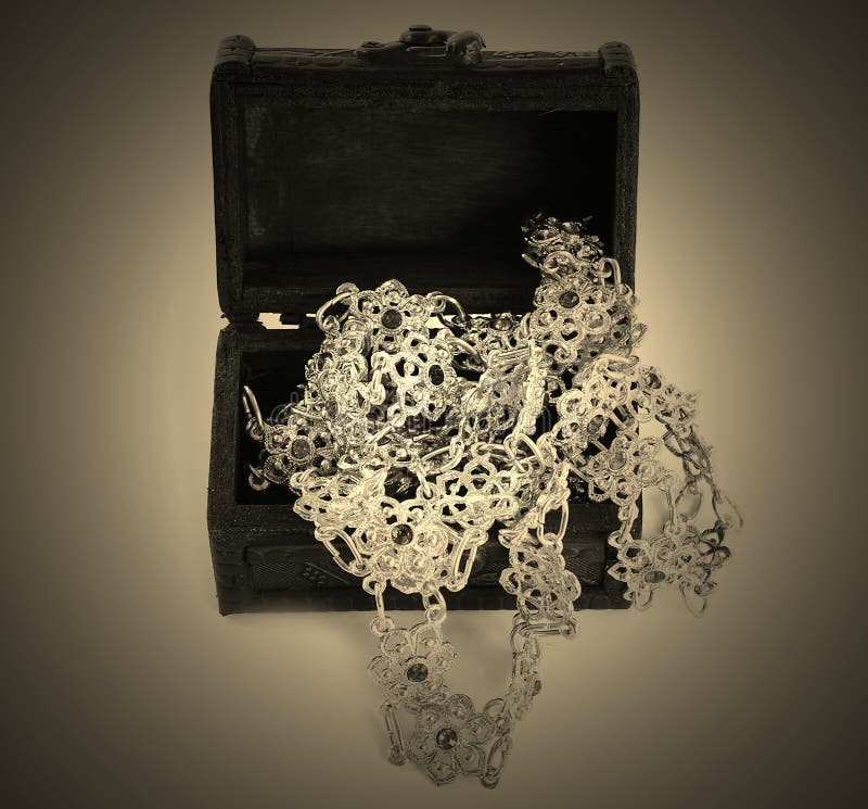 Treasure Chest Have Gold Inside Stock Image - Image of brown, chest ...