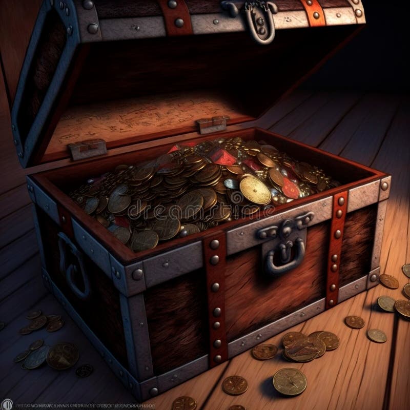 Treasure chest stock illustration. Illustration of chest - 266971652
