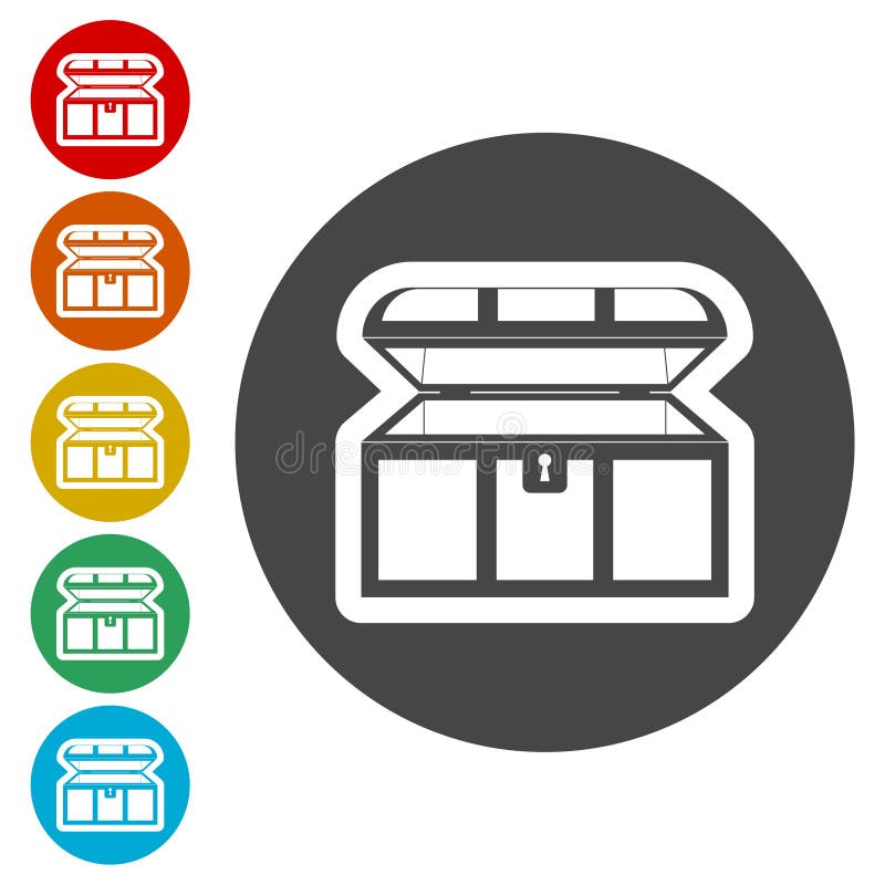 Treasure Chest Open Vector Icon Stock Vector - Illustration of secret ...