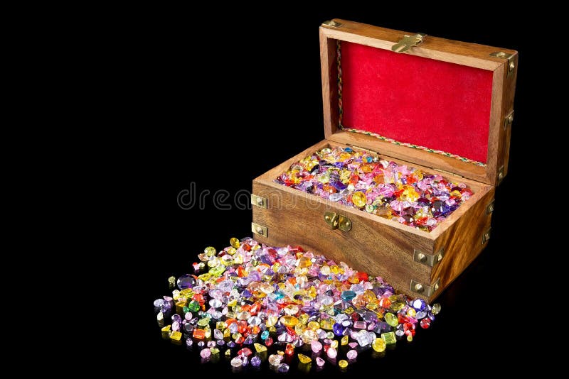 Treasure Chest stock photo. Image of diamond, gemstones - 48119716