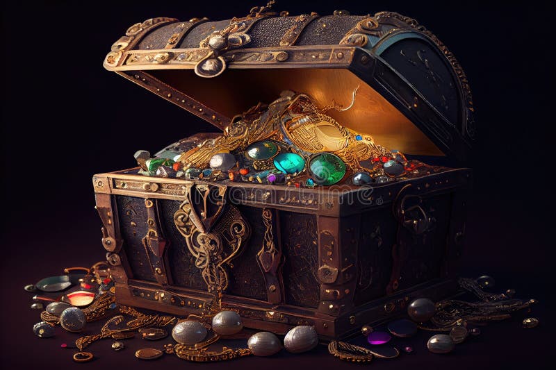 Treasure Chest Overflowing with Gold Coins and Jewels Stock Image ... Treasure Chest Overflowing with Gold Coins and Jewels Stock Image ...