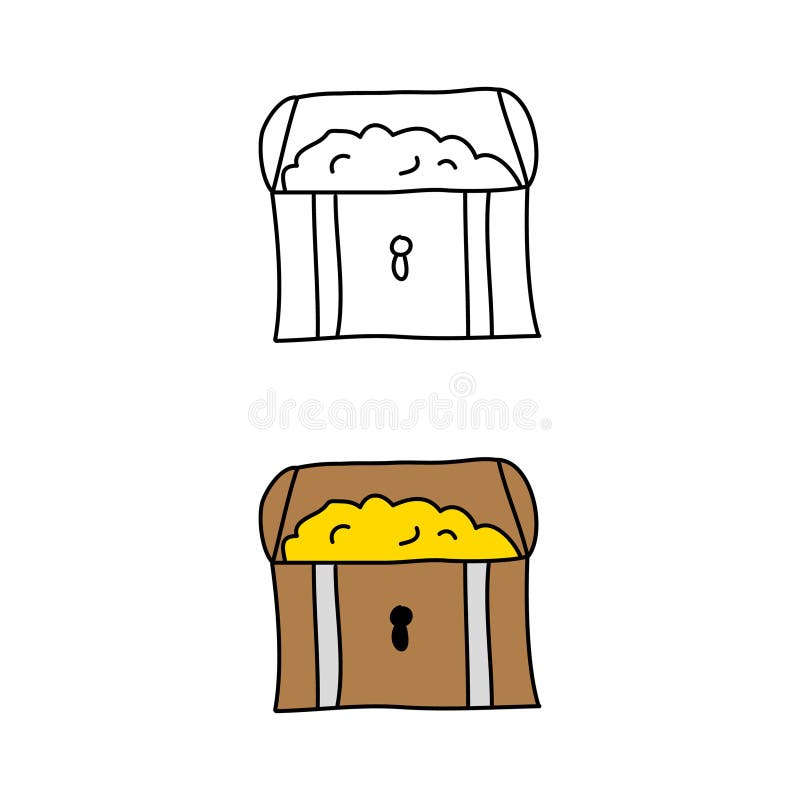 Treasure chest stock vector. Illustration of crate, chest - 286611594