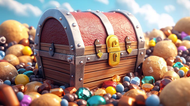 Treasure Chest with Treasure Stock Photo - Image of antiquities ...