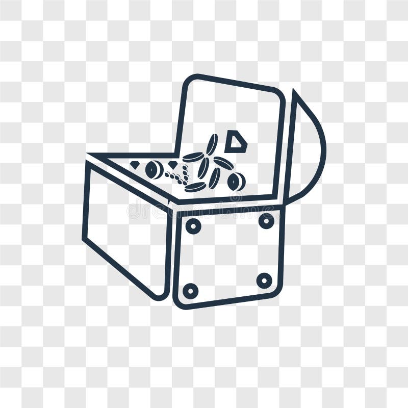 Treasure Concept Vector Linear Icon Isolated on Transparent Back Stock ...