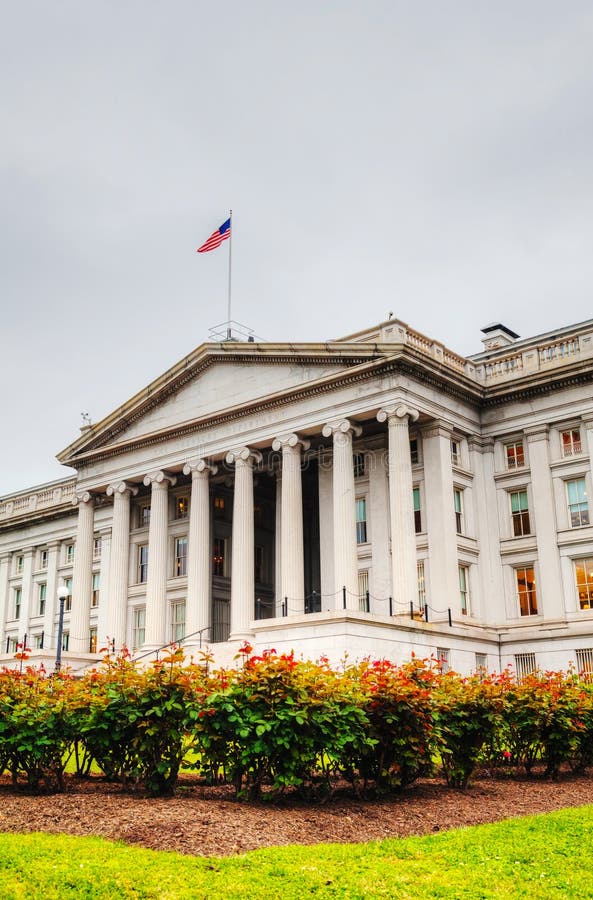 The Treasure Department Building Stock Image - Image of financial ...