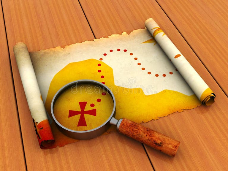 Rolled Treasure Map Stock Illustrations – 828 Rolled Treasure Map Stock ...