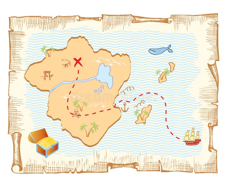 Old Paper Empty Treasure Map Stock Illustrations – 1,272 Old Paper ...