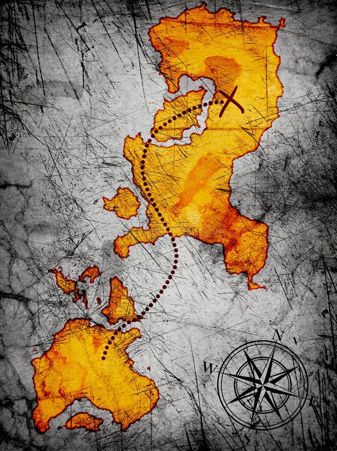 Treasure map stock illustration. Illustration of search - 23823020