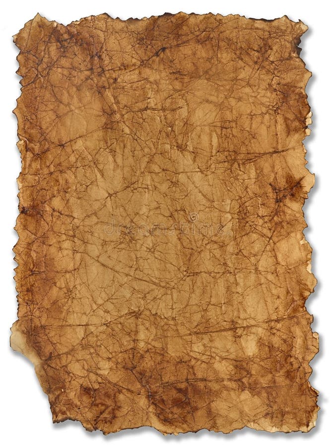 Treasure Map - Old, Distressed, Torn, Blank Paper Stock Image - Image ...