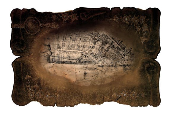 Treasure map stock image. Image of aged, paper, burnt - 4107057