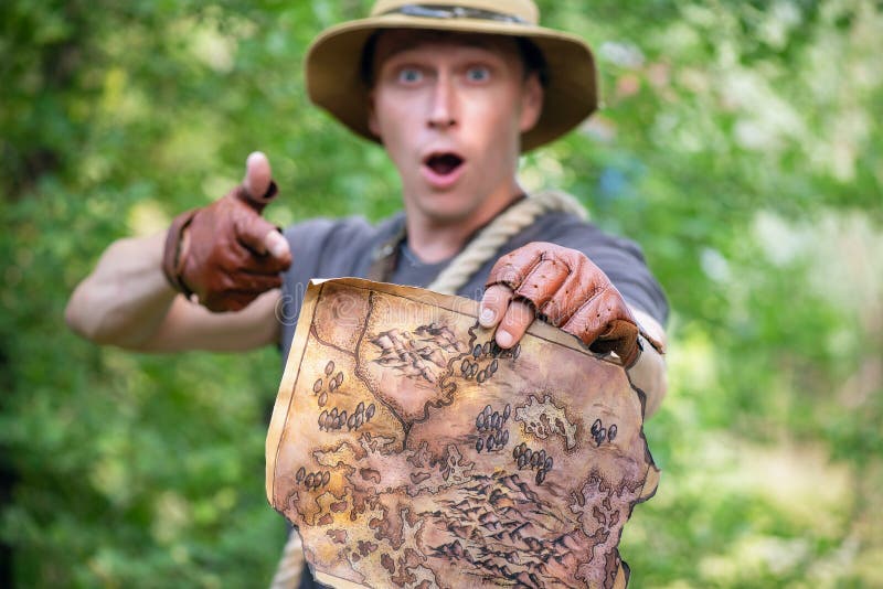Treasure map stock photo. Image of route, hunting, amazed - 186874360
