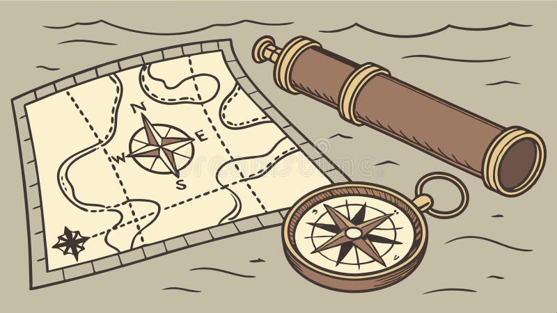 Pirate Map Compass