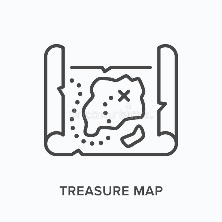 Treasure Map Outline Stock Illustrations – 3,666 Treasure Map Outline ...