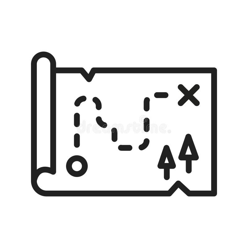 Treasure Map Icon Vector Image. Stock Vector - Illustration of design ...