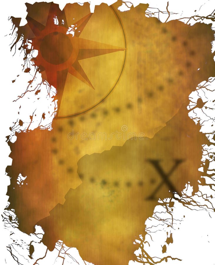 Treasure map stock illustration. Illustration of unknown - 33652441