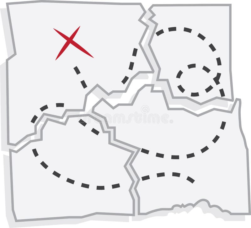 Treasure Map Ripped stock vector. Illustration of together - 30509055